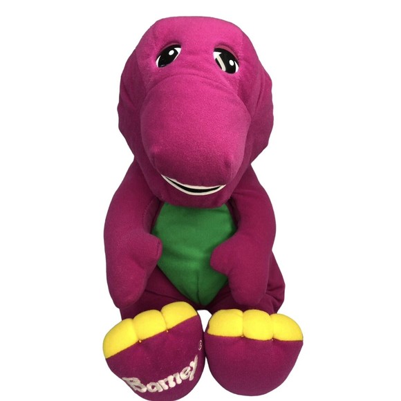 Hasbro | Toys | Vintage Talking Barney Purple Dinosaur 8 Plush Stuffed ...
